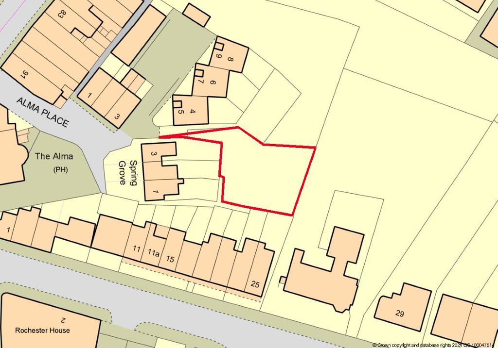 Land at Alma Place and to the rear of... Land - £10,000