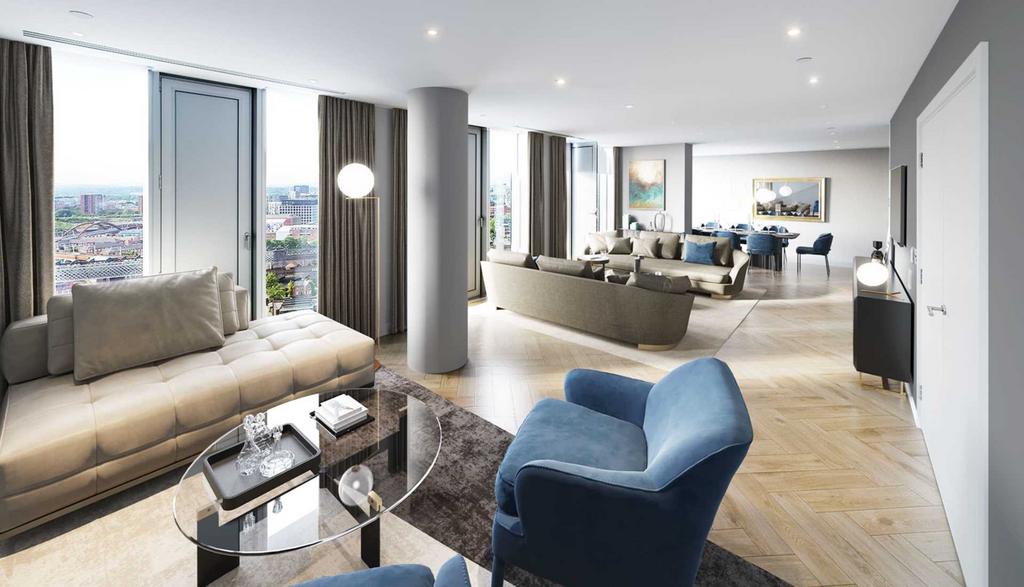 Crown Street, Manchester, M15 2 bed apartment - £455,142