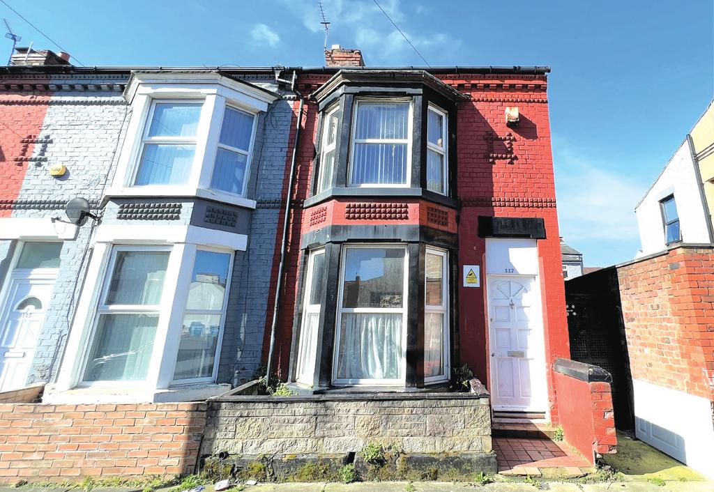 117 Olney Street, Liverpool 3 bed end of terrace house - £20,000