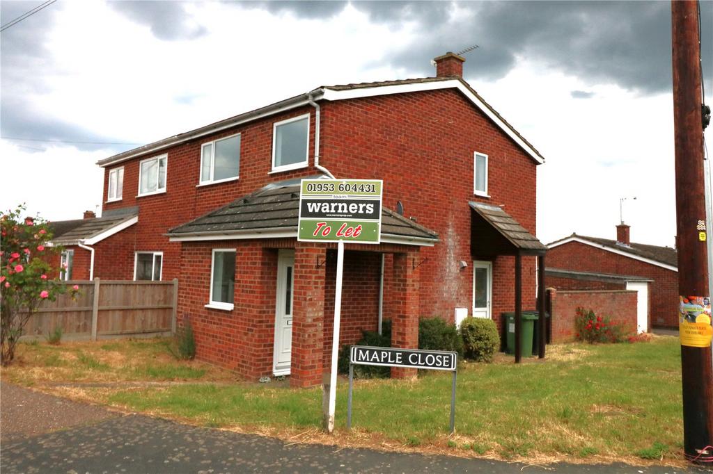 Maple Close, Wymondham, Norfolk, NR18 3 bed semi-detached house - £850 ...