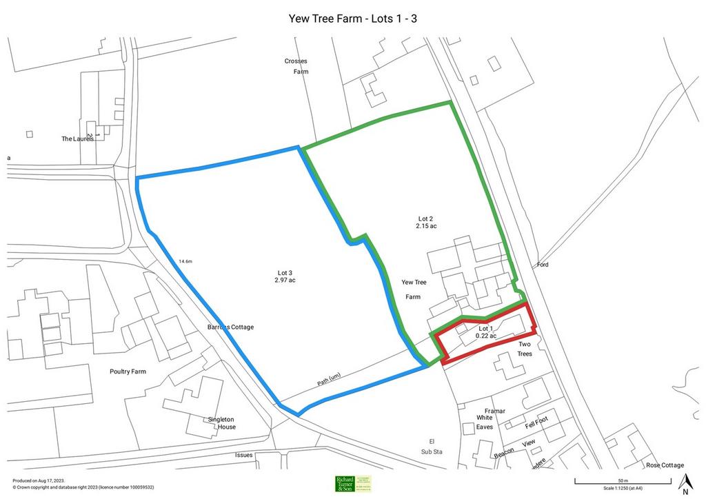 (Lot 3) access from Square Lane, Catforth, Preston, PR4 Farm land for ...