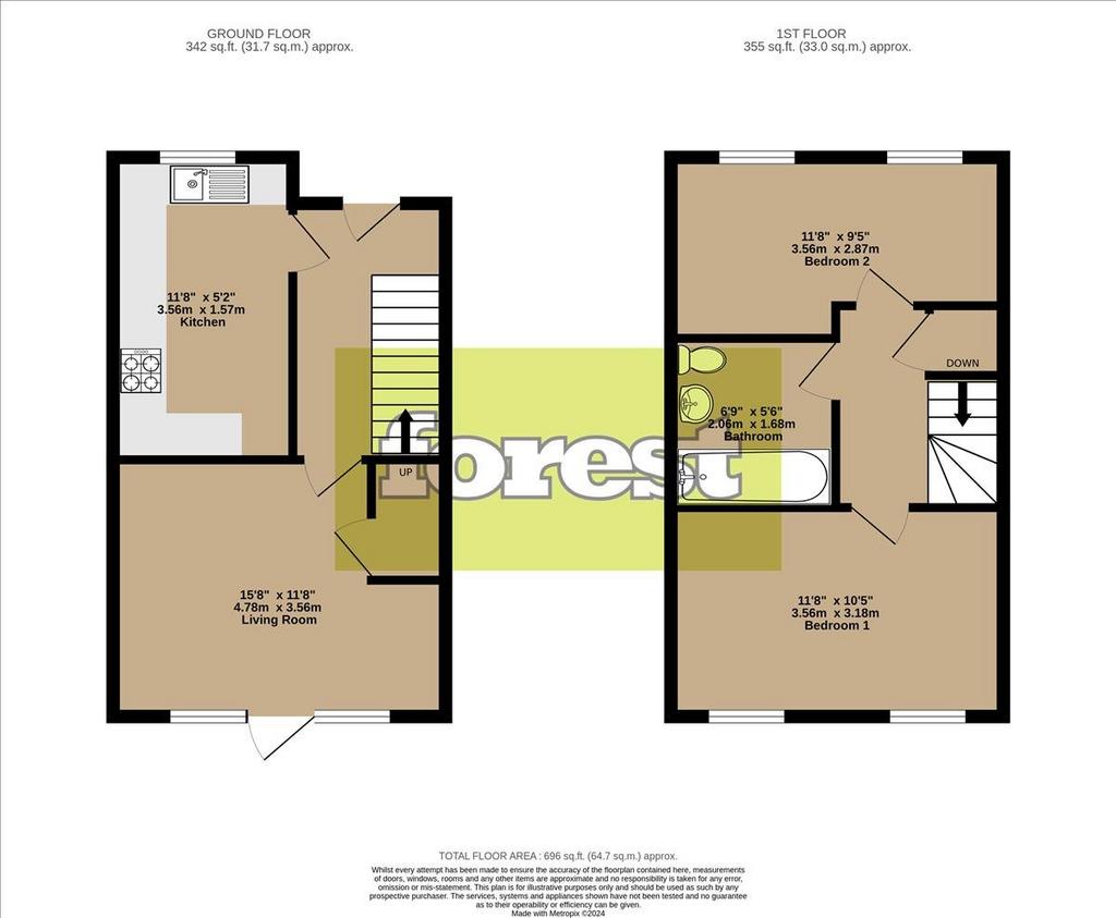 Kilross Road, Bedfont, Middlesex, TW14 2 bed terraced house - £365,000
