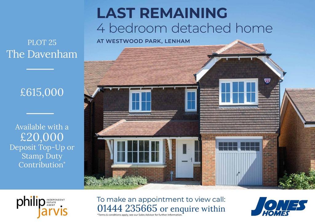 Ham Lane, Lenham, Maidstone, ME17 4 bed detached house for sale - £615,000