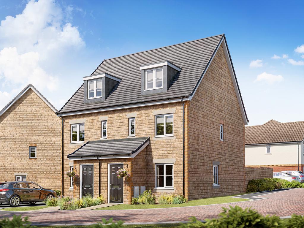Plot 202, The Saunton at Persimmon @... 3 bed semi-detached house for ...