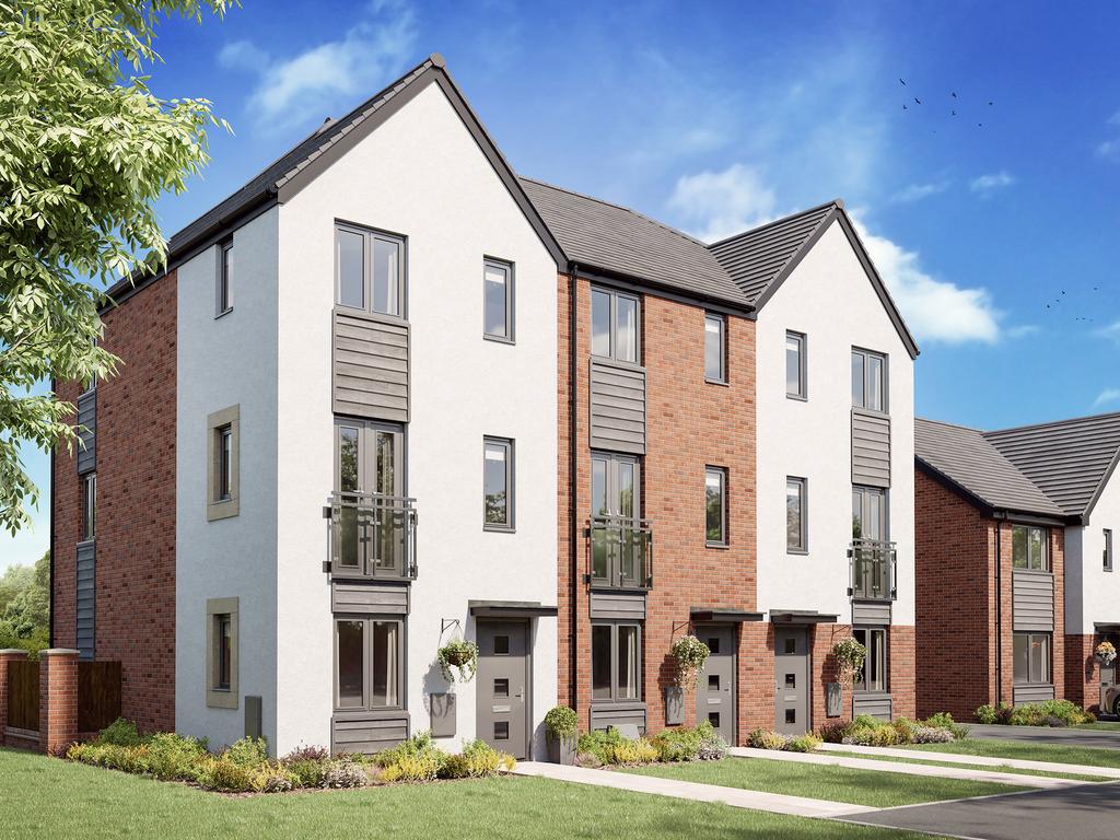Plot 59, The Ashdown at Springfield... 3 bed end of terrace house - £ ...