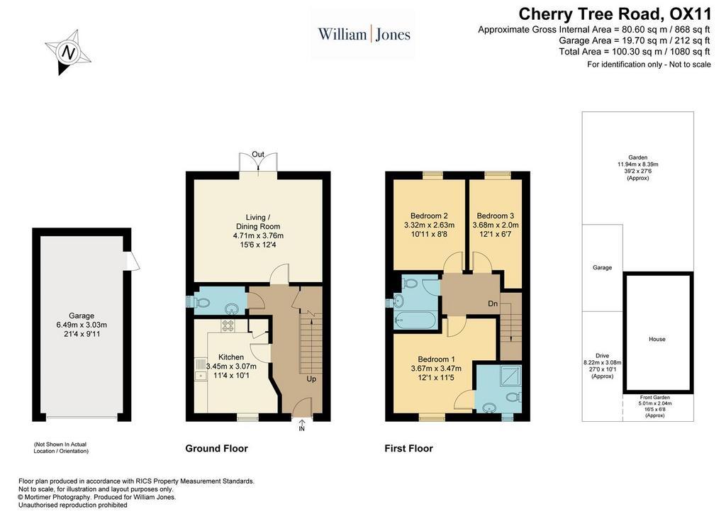 Cherry Tree Road, Harwell, Didcot 3 bed semi-detached house for sale ...