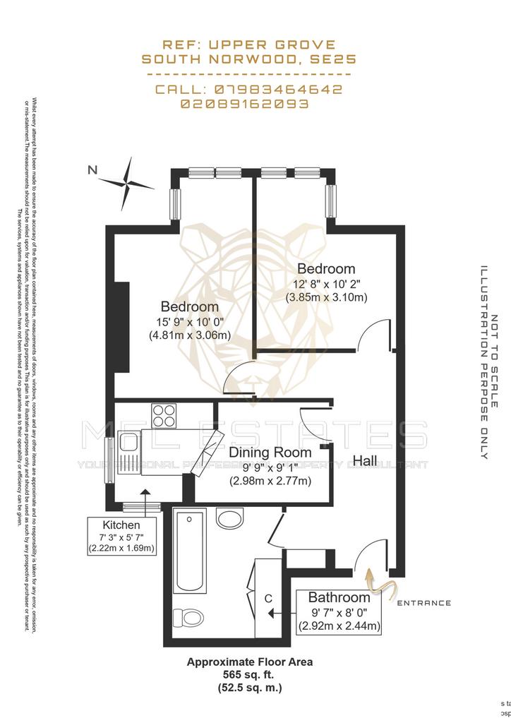 Upper Grove, London SE25 2 bed flat for sale - £295,000