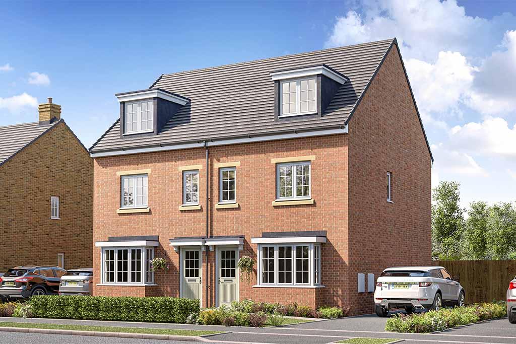 Plot 166, The Stratton at Pastures... 3 bed semi-detached house for ...