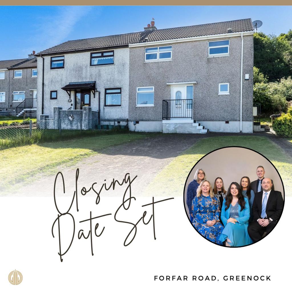 Forfar Road, Greenock, PA16 3 bed semi-detached house - £100,000