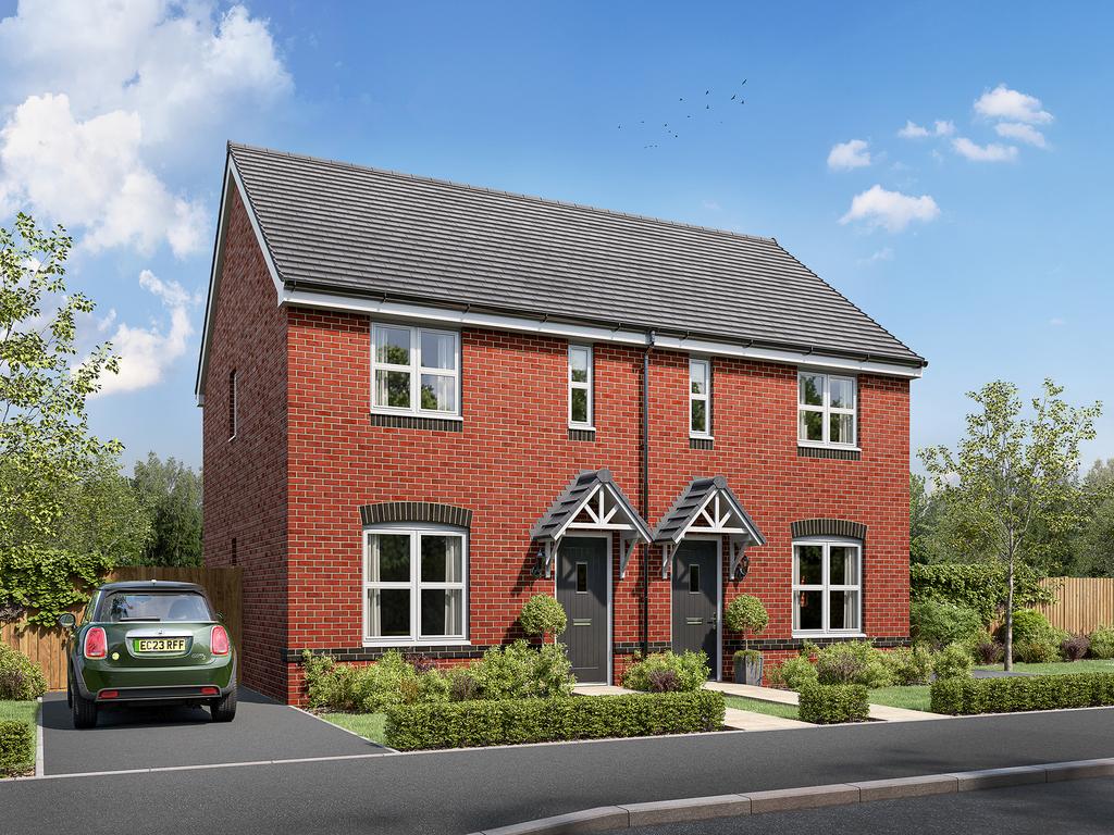 Plot 44, The Danbury at Parc Y Fron... 2 bed semi-detached house for sale