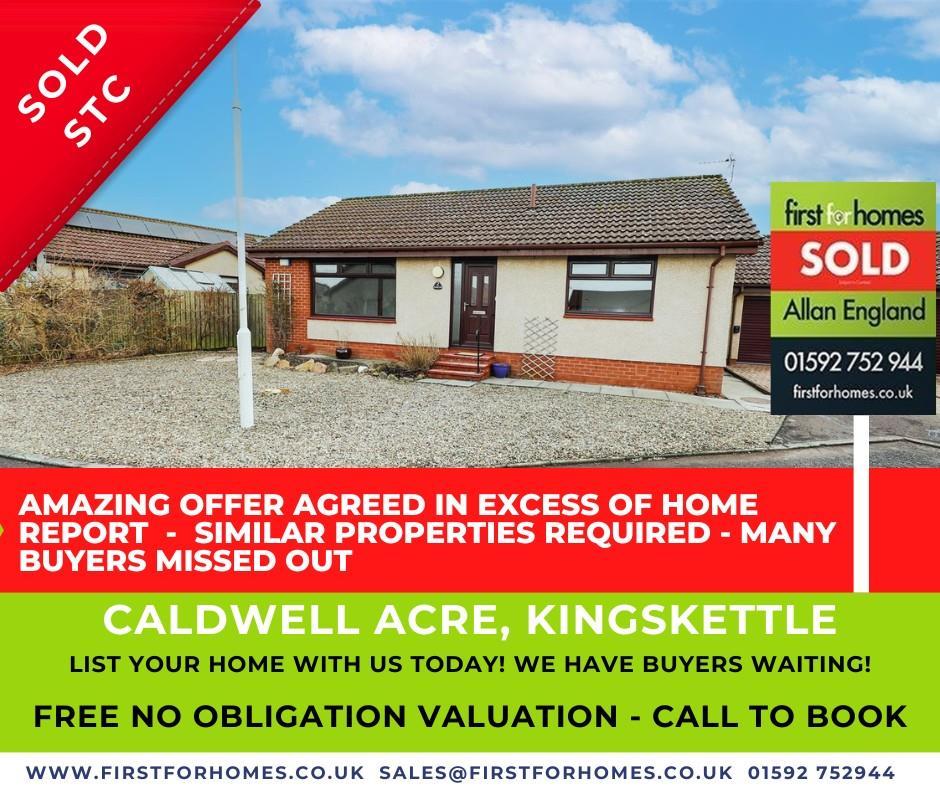 Caldwell Acre, Kingskettle, 2 bed detached bungalow for sale - £219,995